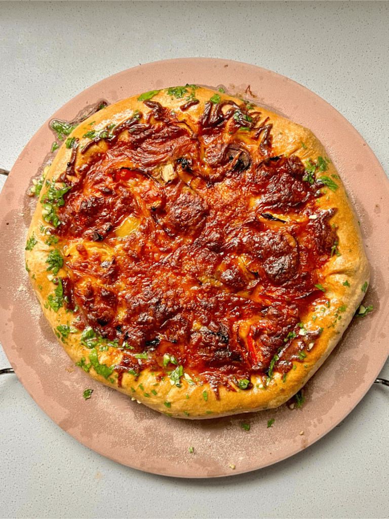 Homemade Stuffed Crust Pizza | samah eats